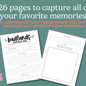 Printable National Parks Bucket List Journal and National Park ...