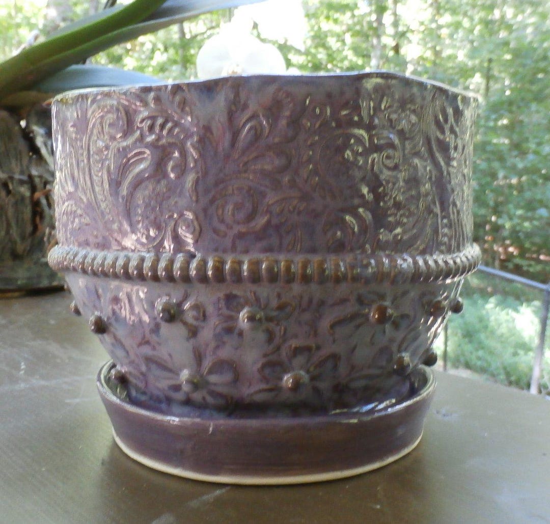 Colorful Handmade Pottery Planter - Unique Ceramic Planter With ...