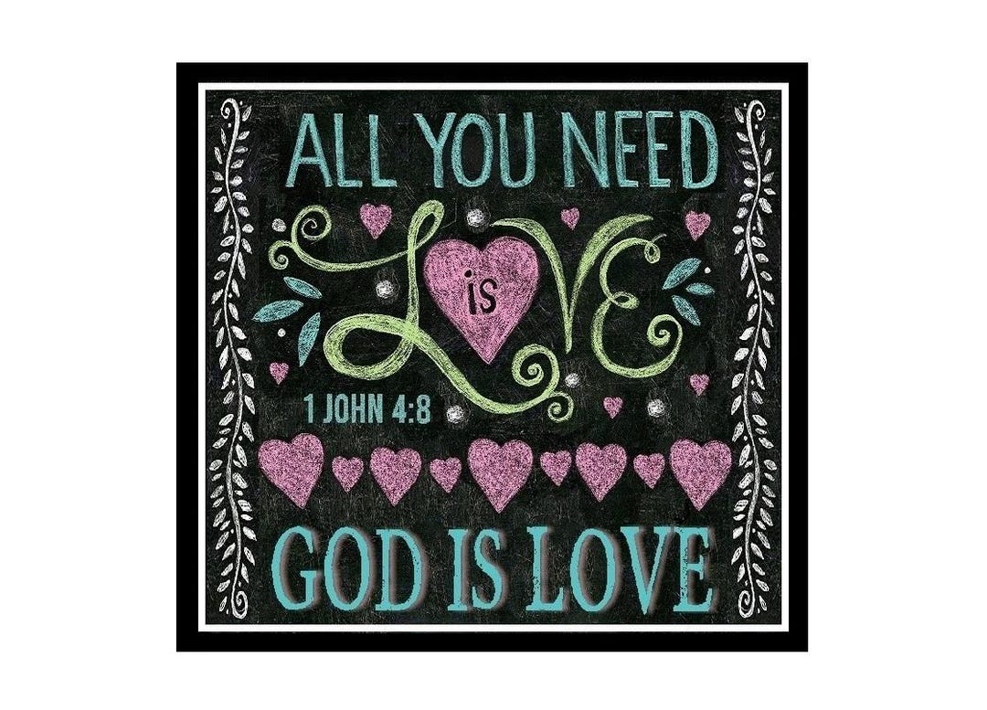 Christian Gifts Bible Verse Magnet All You Need is Love God is Love ...