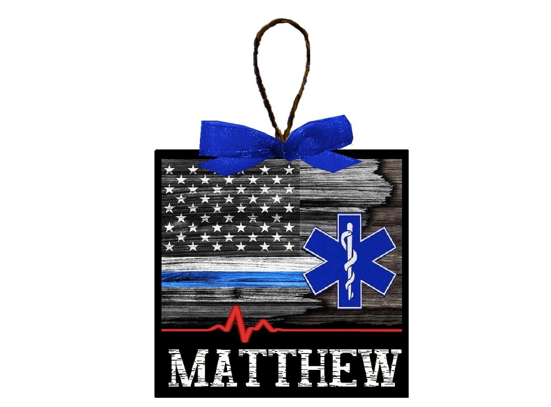 Personalized EMT EMS Paramedic Christmas Tree Ornament With Name | Bulk ...