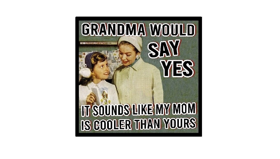 Funny Mom Gift Retro Refrigerator Magnet | My Mom is Cooler | Grandma ...