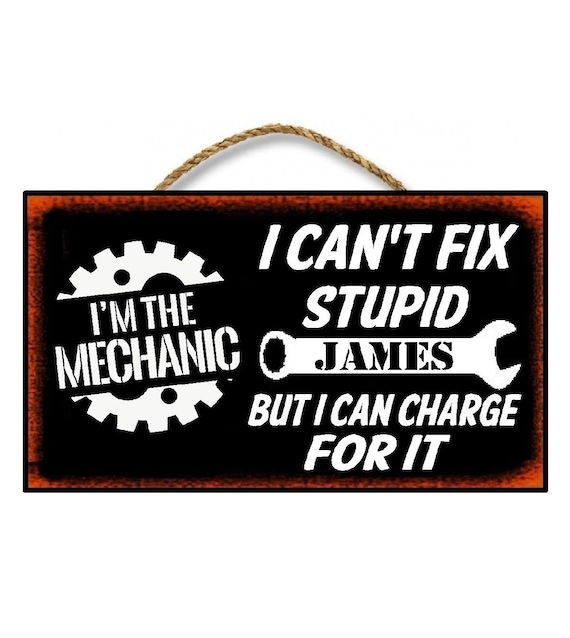 Funny Mechanic Shop Signs