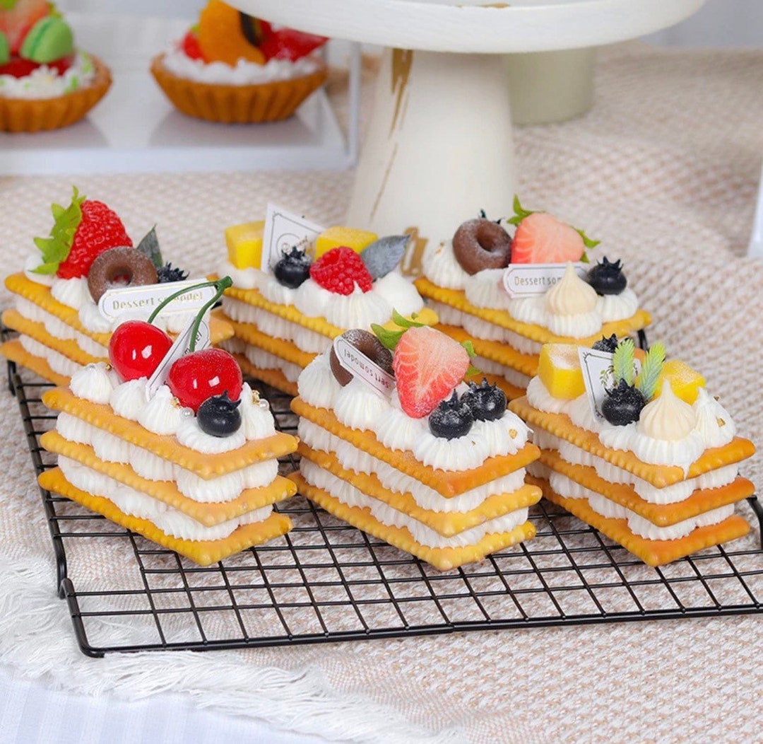 3d Fake Vanilla Cookie Stack Sandwiches Props Realistic Food - Etsy
