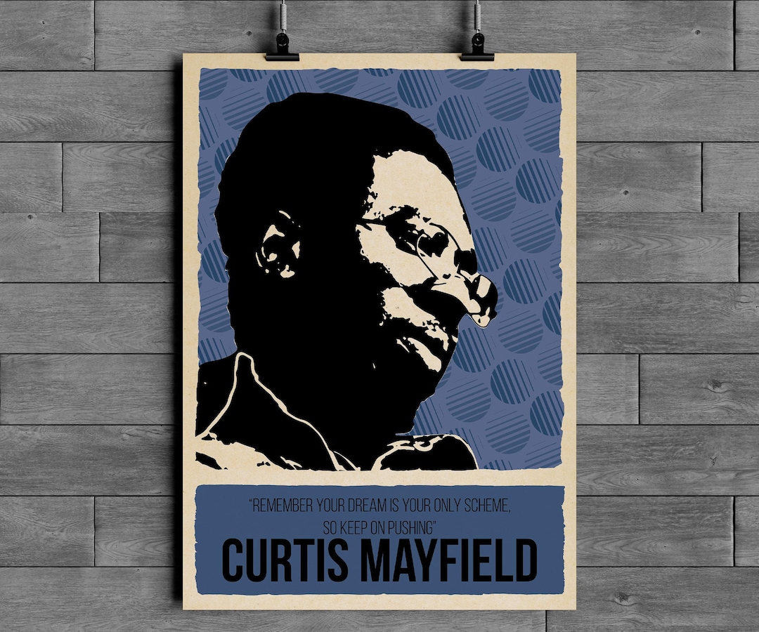 Curtis Mayfield Poster | Soul & Funk Legend Wall Art | Music Icon - Etsy