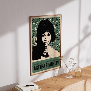 Aretha Franklin Poster | Queen of Soul Wall Art | Music Icon - Etsy