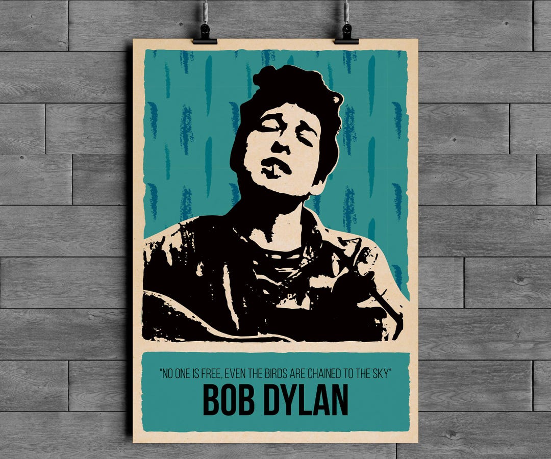 Bob Dylan Poster | Folk & Rock Legend Wall Art | Music Icon - Etsy