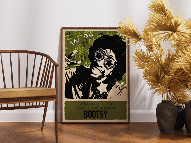 Bootsy Collins Poster | Funk Legend Wall Art | Bass Icon - Etsy