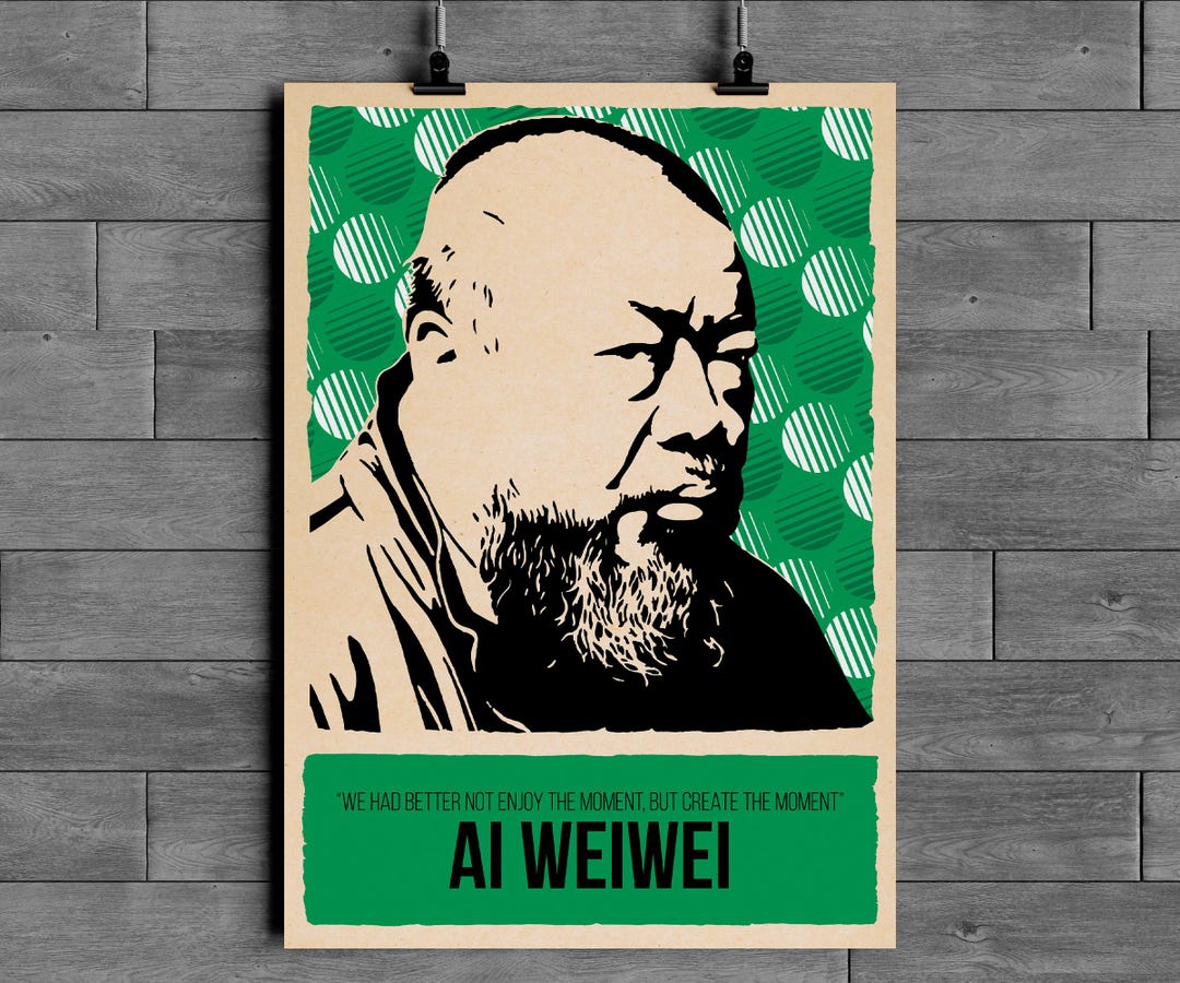 Ai Weiwei Art Poster | Contemporary Art Wall Art | Chinese Artist Decor ...