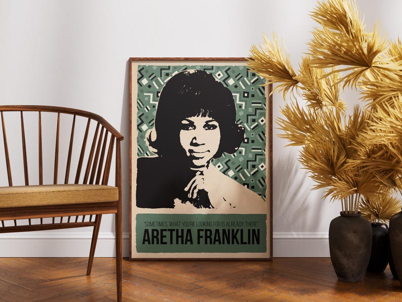 Aretha Franklin Poster | Queen of Soul Wall Art | Music Icon - Etsy