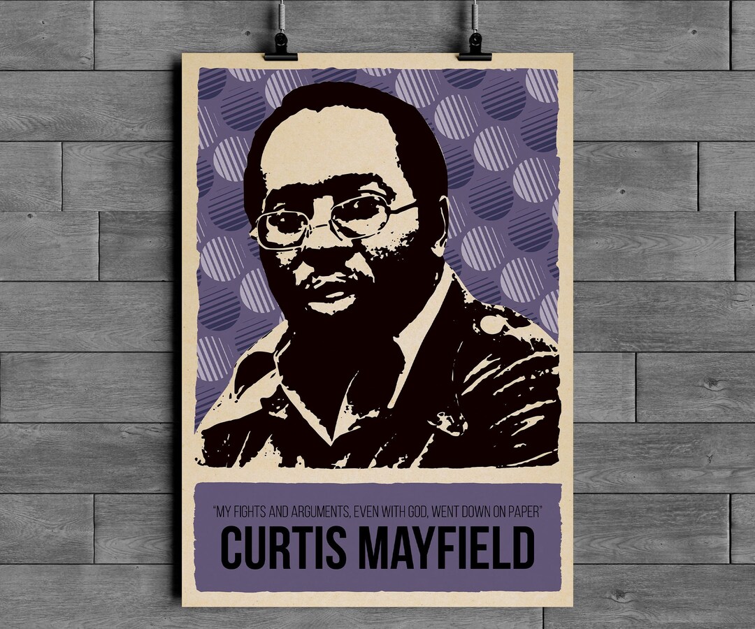 Curtis Mayfield Poster | Soul & Funk Legend Wall Art | Music Icon - Etsy