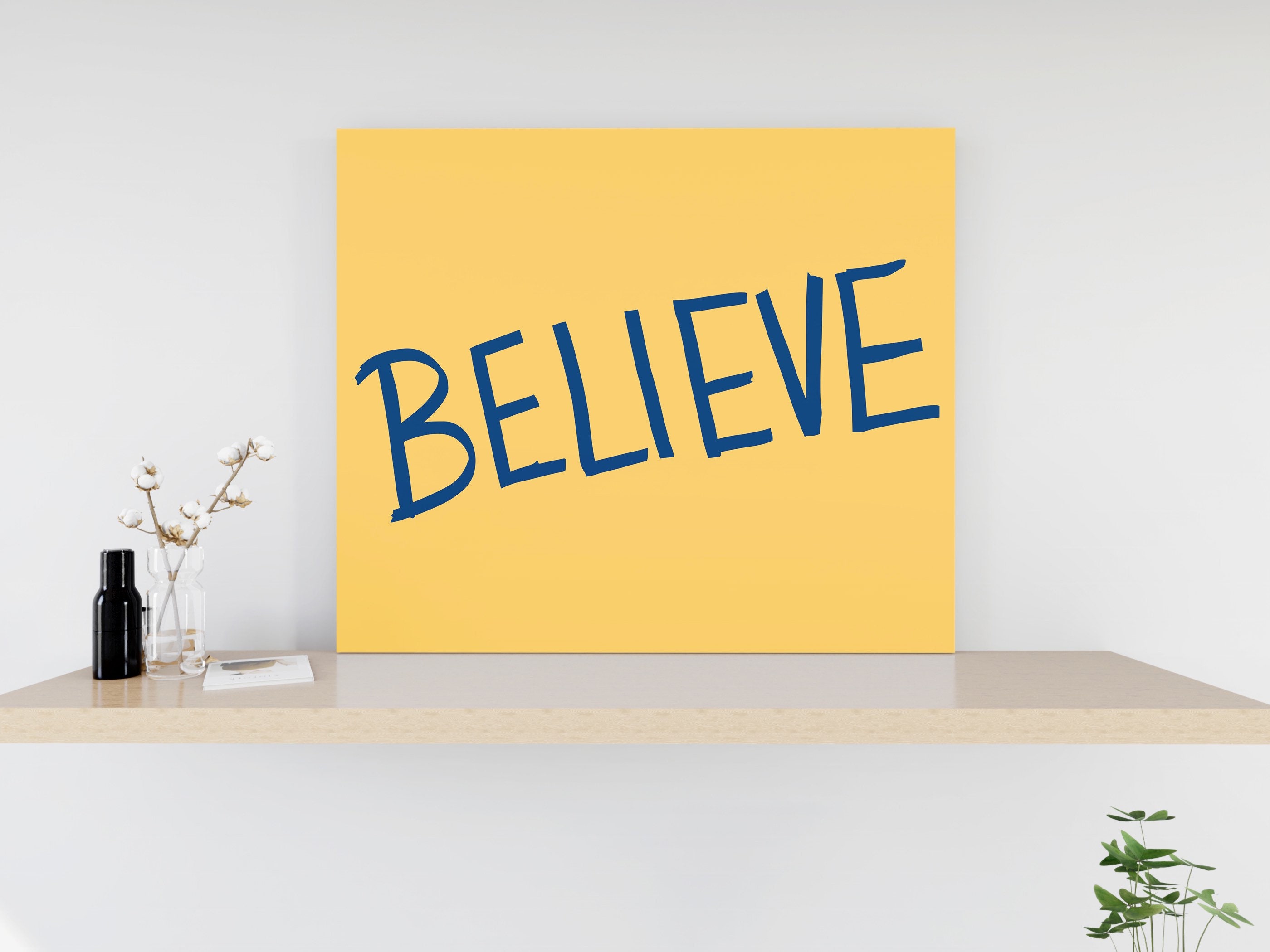 Believe Sign Art A4, A3, A2, А1 - Etsy