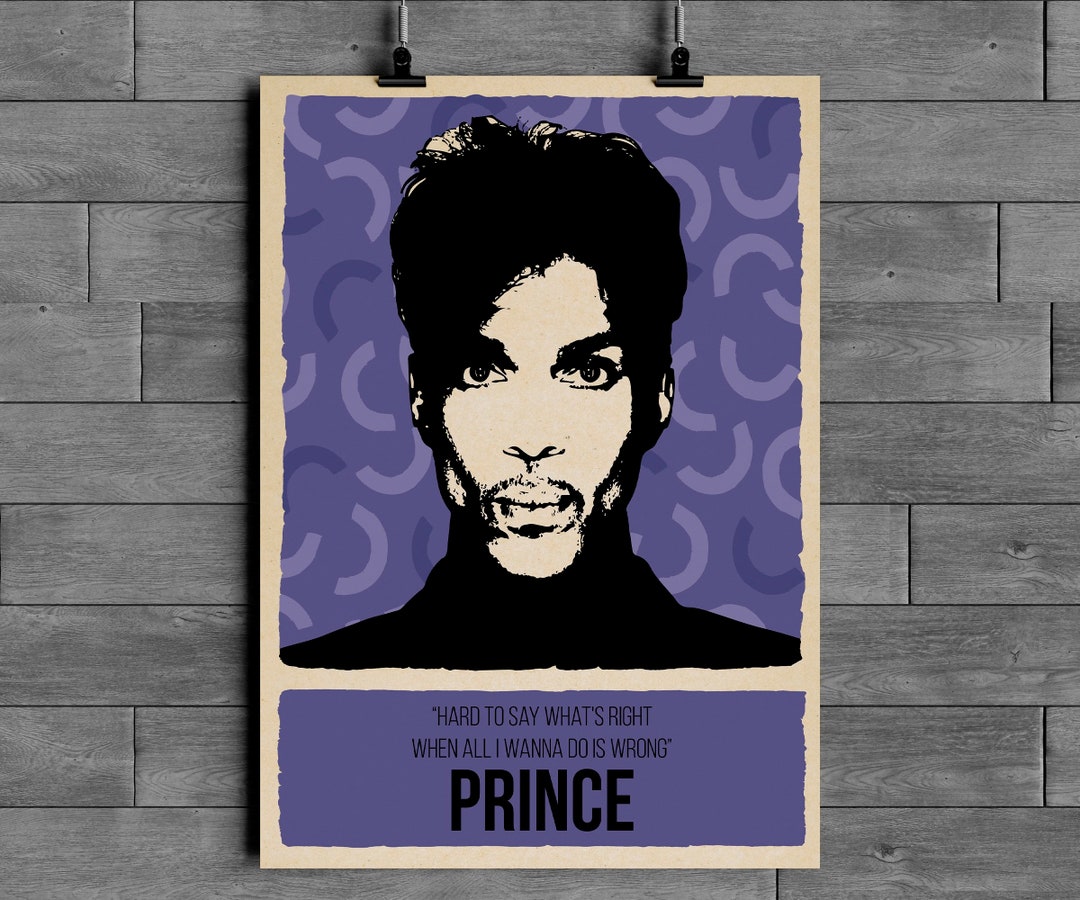 Prince Poster | Music Legend Wall Art | Iconic Artist - Etsy