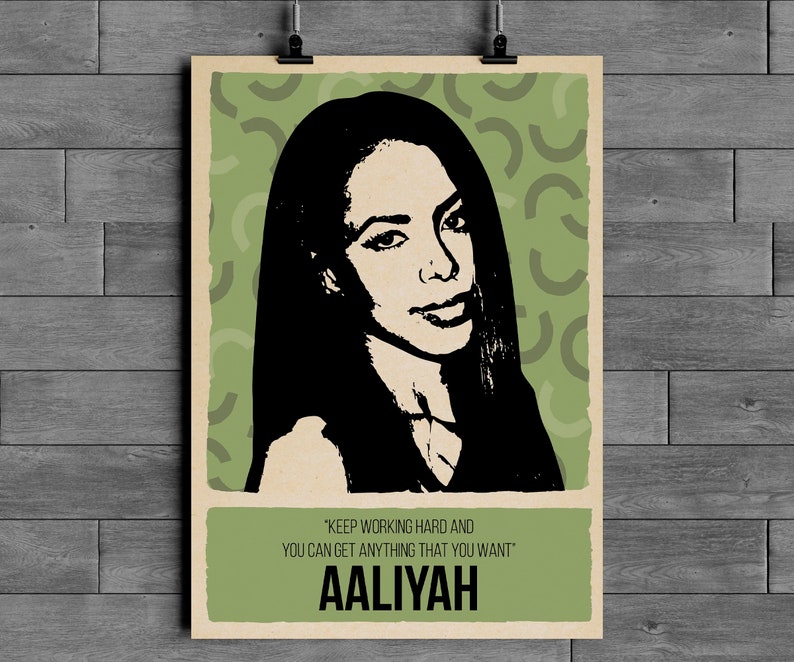 Aaliyah Dana Haughton American Singer Actress Model Poster Print Art ...