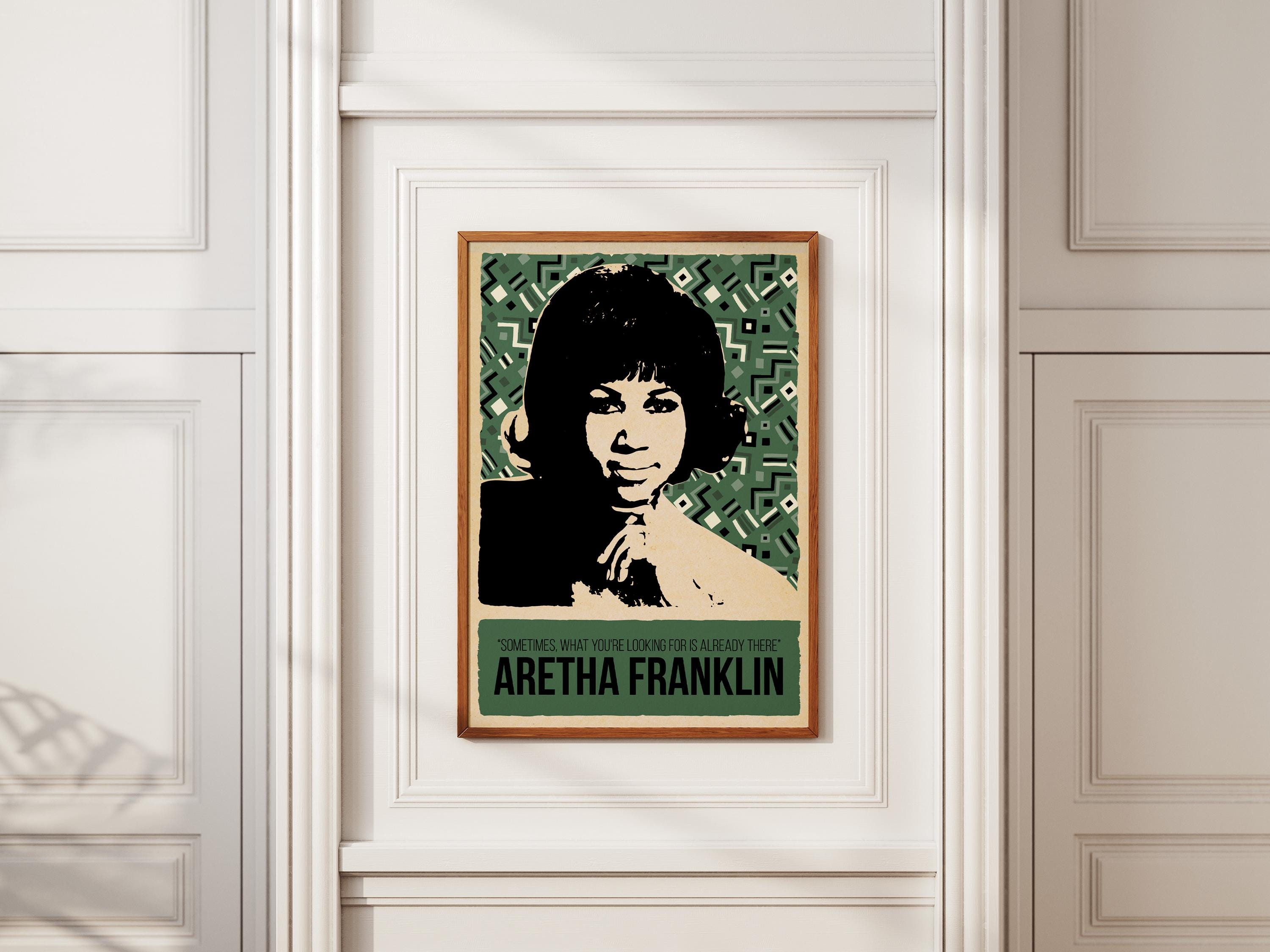 Aretha Franklin Poster | Queen of Soul Wall Art | Music Icon - Etsy
