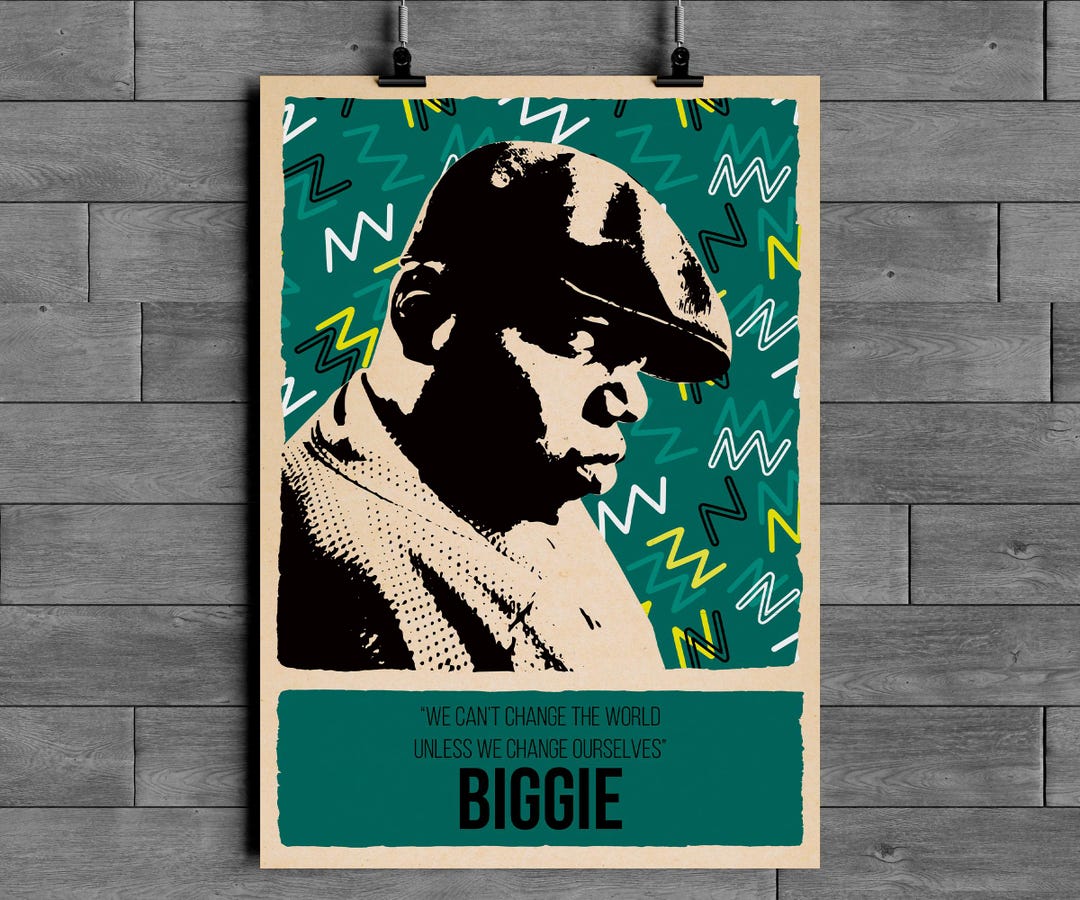 Biggie Smalls Poster | Hip Hop Legend Wall Art | Notorious B.I.G. Icon ...