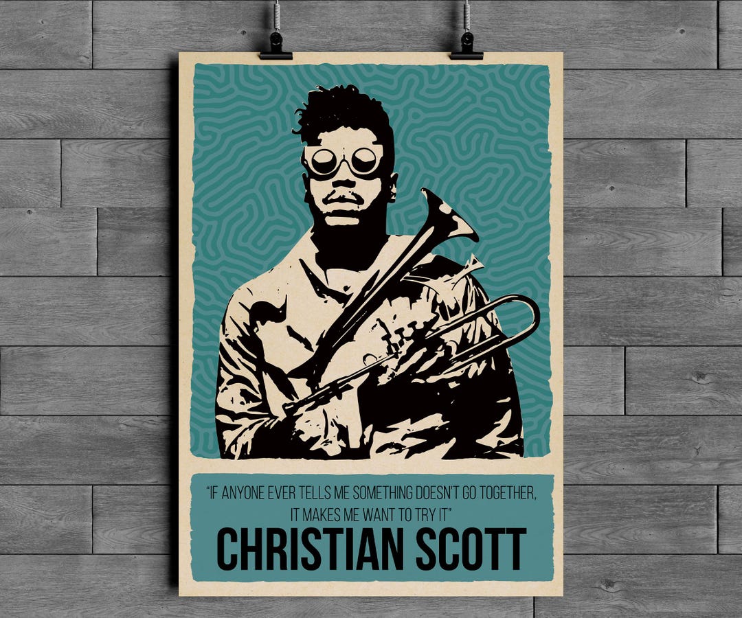 Christian Scott Poster | Trumpet Jazz Legend Wall Art - Etsy