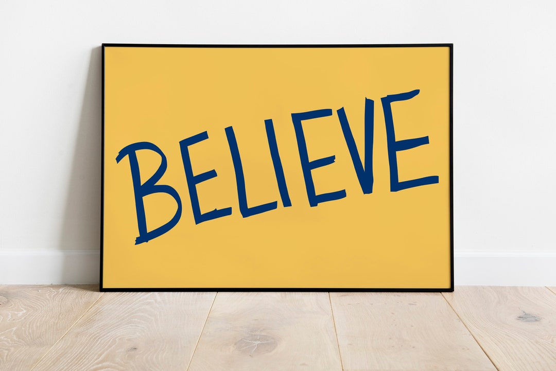 Believe Sign Art A4, A3, A2, А1 - Etsy
