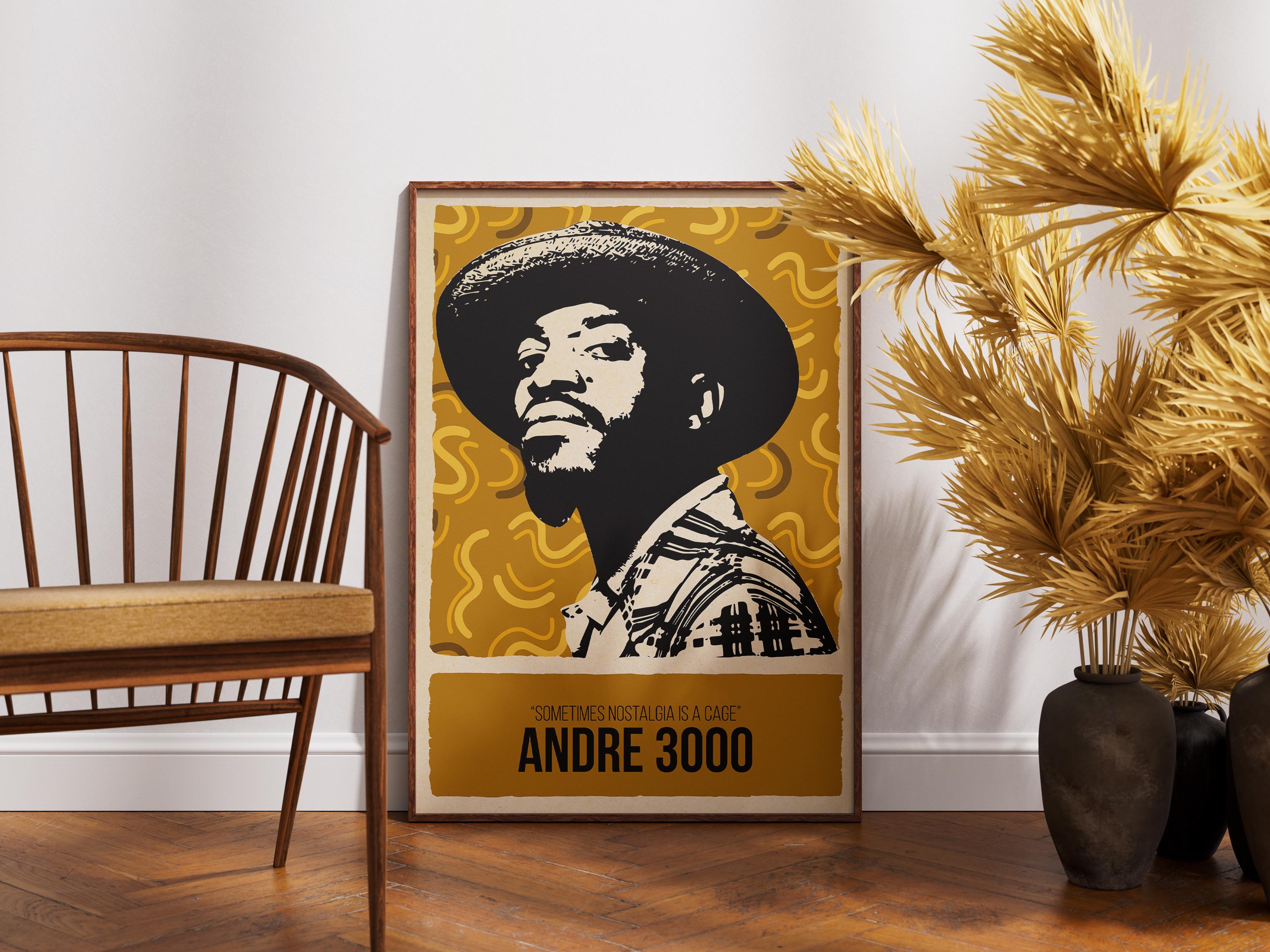 Andre 3000 Poster | Outkast Hip Hop Star Wall Art | Music Icon - Etsy