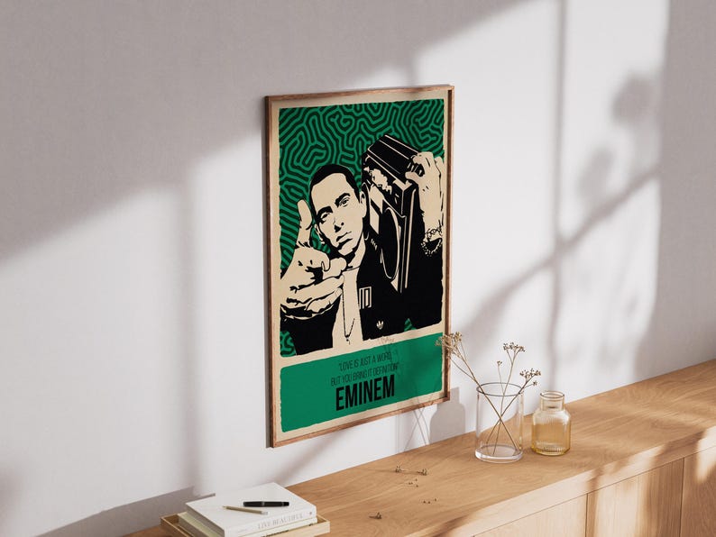 Eminem Poster | Rap Icon Wall Art | 90s Hip Hop Legend - Etsy