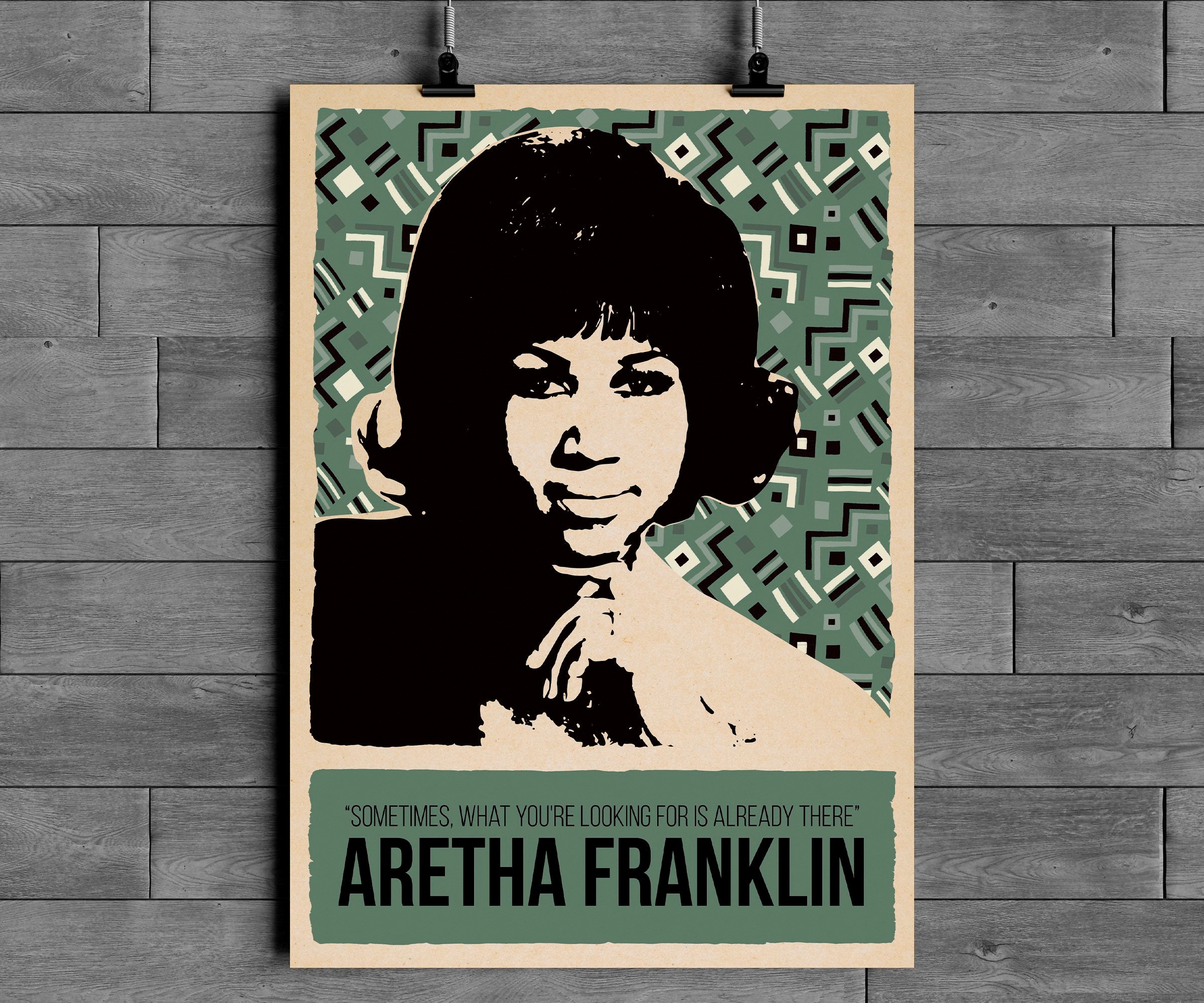 Aretha Franklin Poster | Queen of Soul Wall Art | Music Icon - Etsy