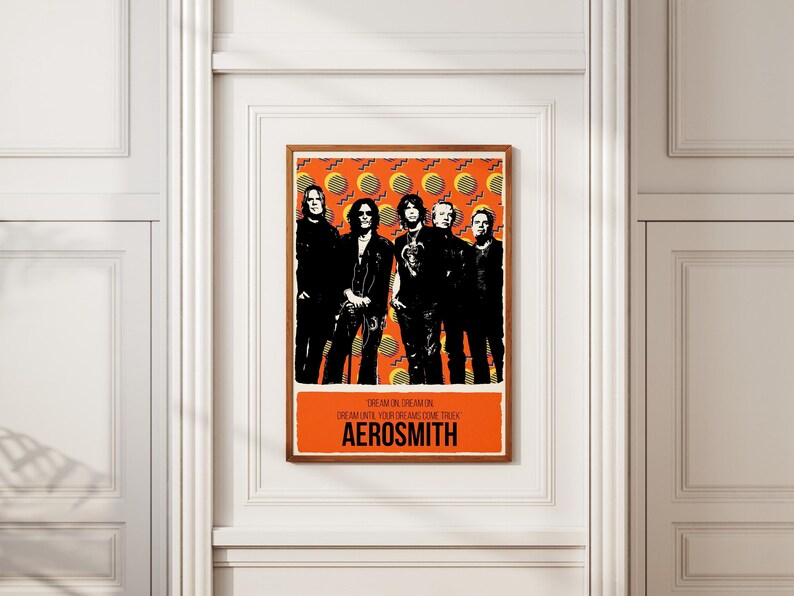 Aerosmith Band Poster | Rock Legends Wall Art | Vintage Music Decor - Etsy