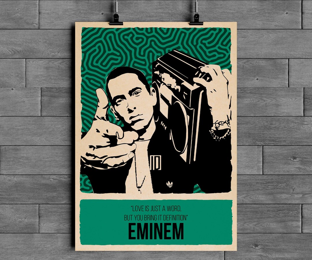 Eminem Poster | Rap Icon Wall Art | 90s Hip Hop Legend - Etsy
