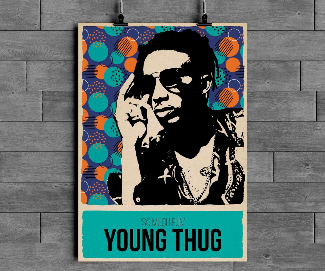 Young Thug Poster | Hip Hop Star Wall Art | Rap Icon - Etsy