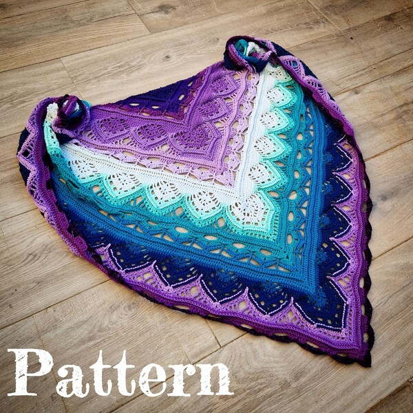 Maple Leaf Shawl CROCHET PATTERN Beginner Friendly Instant Download by ...