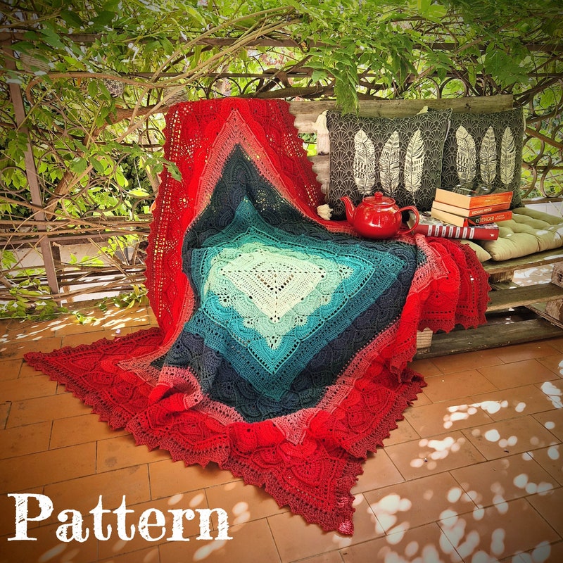 Green Mandala Blanket - Etsy