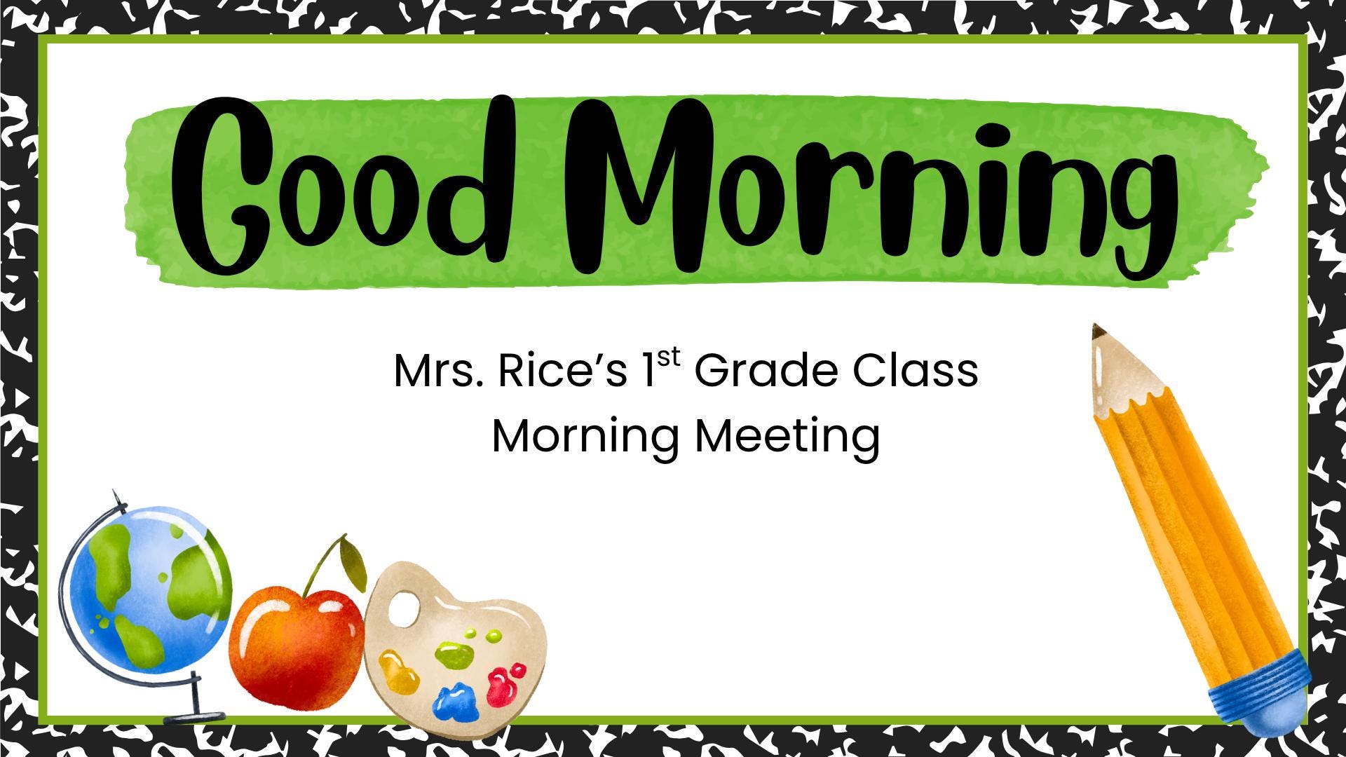 Editable Morning Slides Template | Daily Classroom Agenda | Google ...