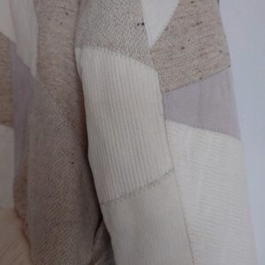 Penny Lane Patchwork Coat Cream Afghan Jacket Vintage Block Shaggy Fur ...