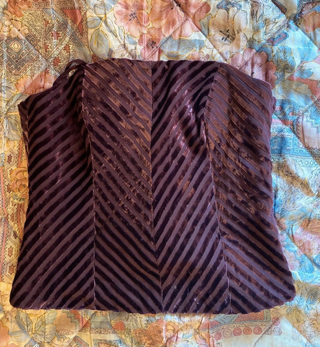 Purple Velvet Corset Top Bustier / Jasper Conran / Size M / New - Etsy