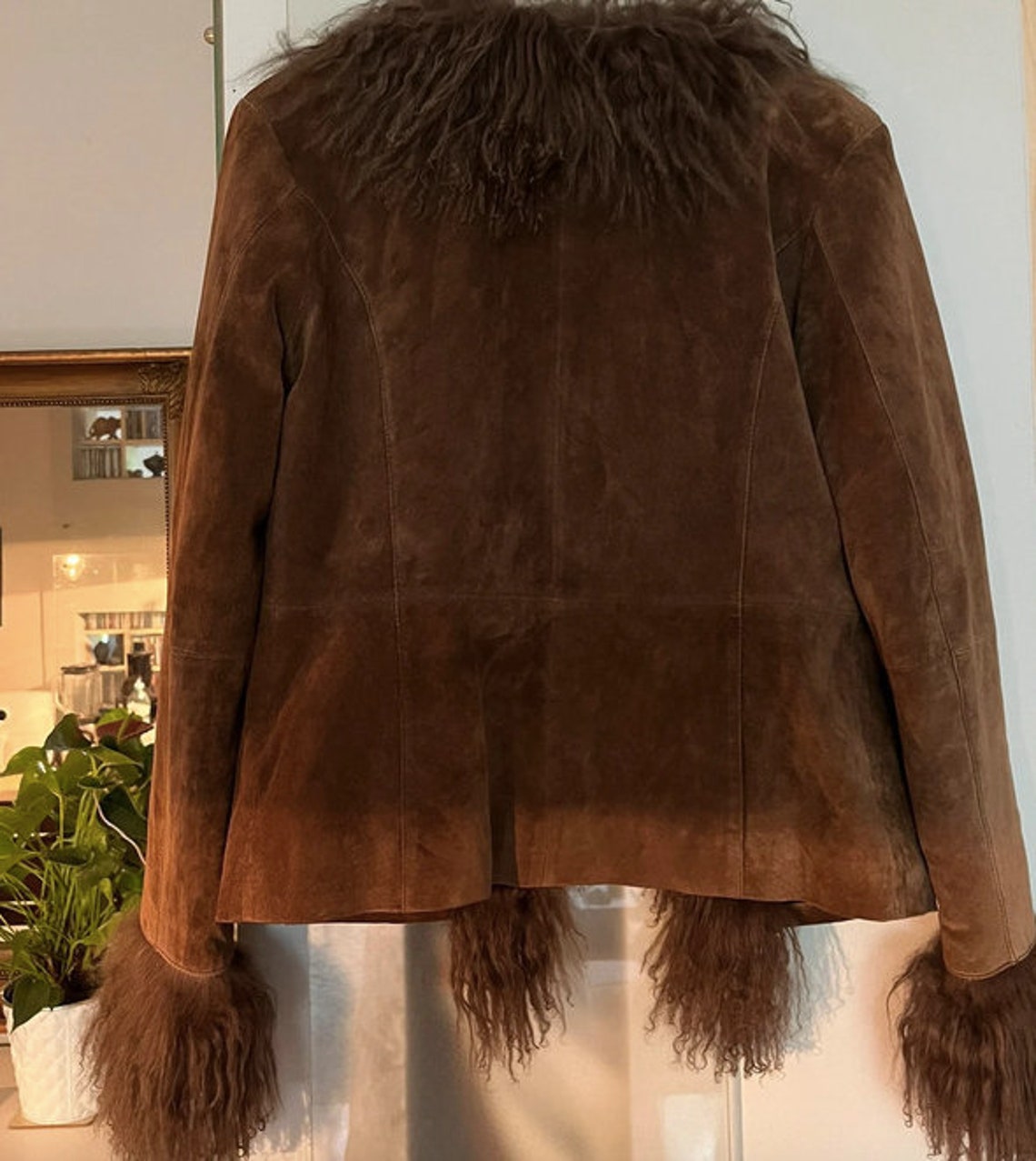 90s Afghan Jacket Coat / River Island Y2K Lama Fur Collar Cuffs Penny ...