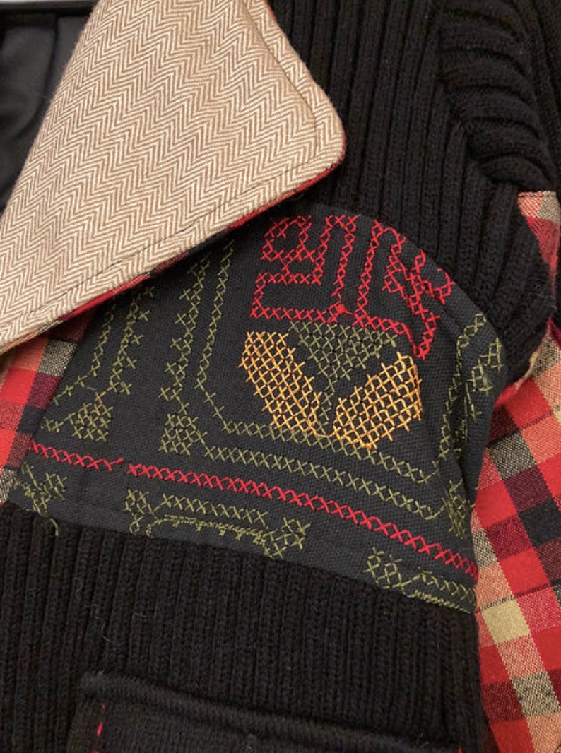 Savage Culture Patchwork Tartan Coat Jacket Cardigan Size S / - Etsy