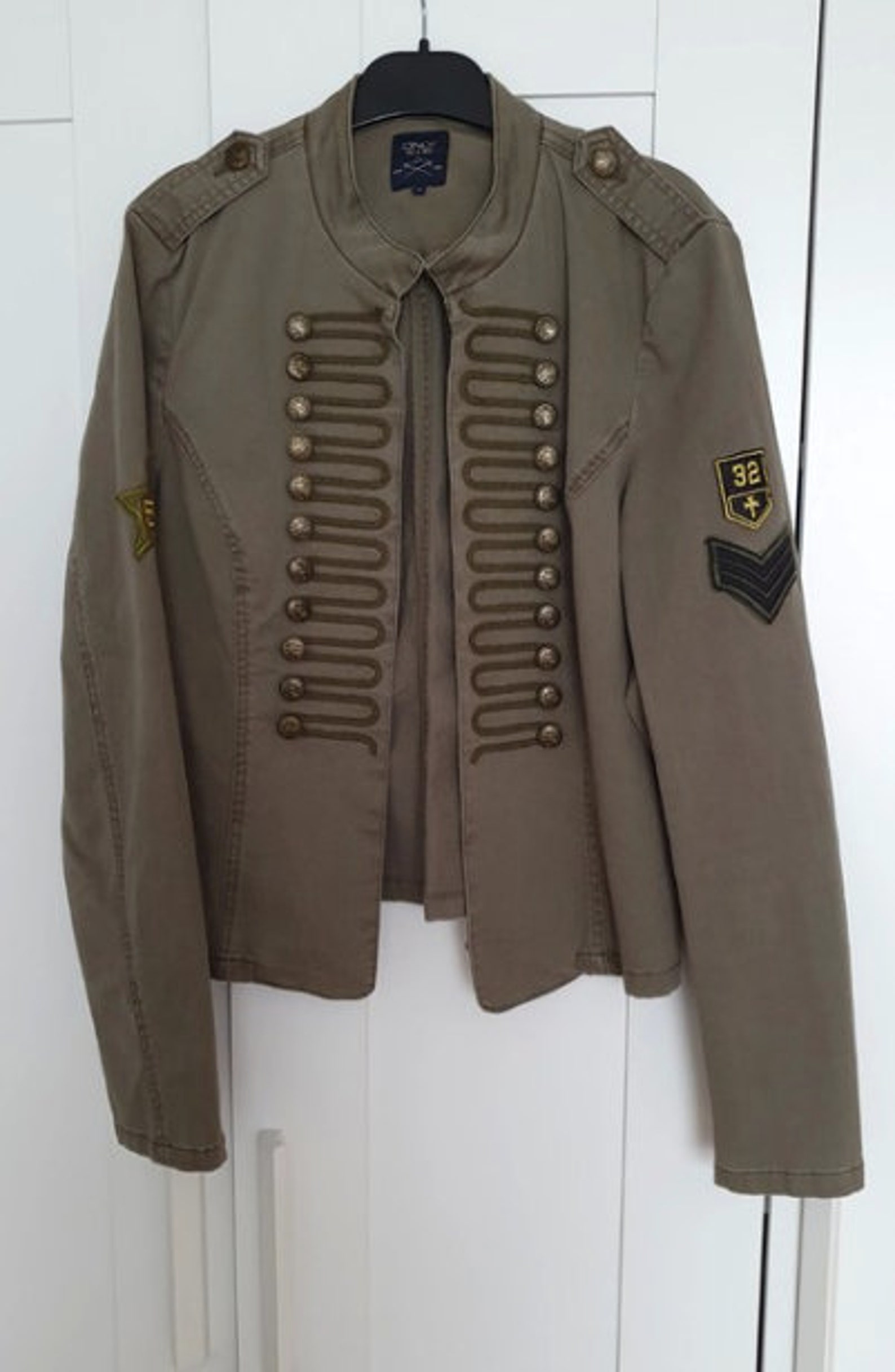 Y2K Military Jacket Only / Size S / Khaki Green Army Style Jacket ...