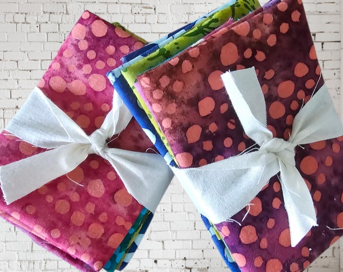 BATIK Scrap Remnant Grab Bag, Small Bundles, Various Prints and Sizes ...
