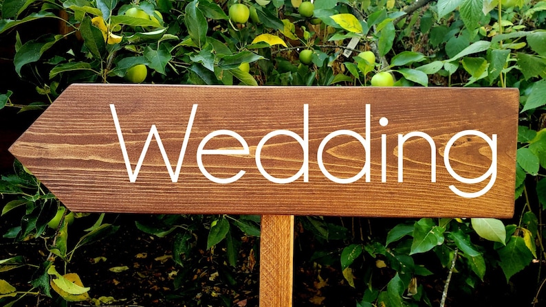 Directional Wedding Signs Wedding Arrow Sign Reception - Etsy