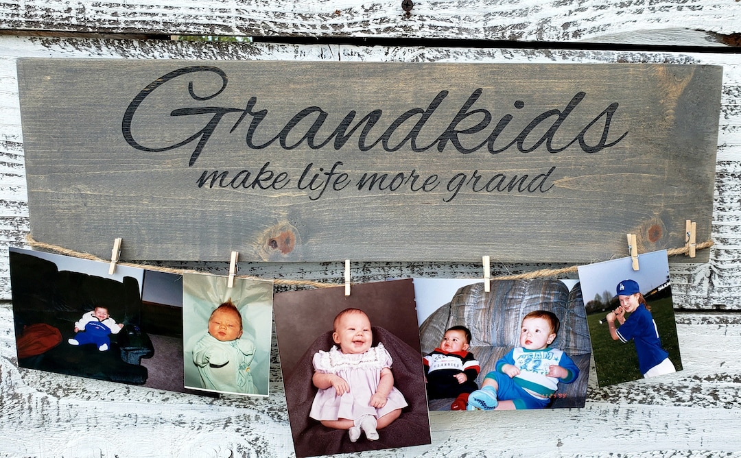 Grandkids Photo Holder - Grandchildren Picture Frame - Grandparents ...