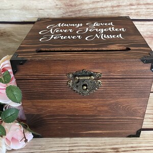 Memorial Card Box With Slot Option, Celebration of Life Card Box ...