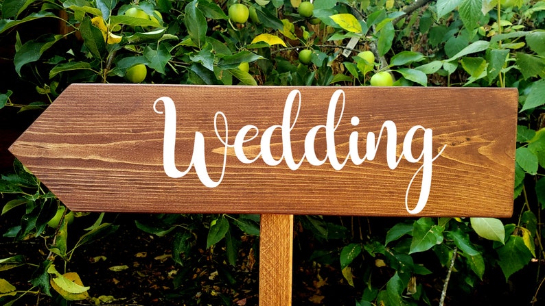 Directional Wedding Signs Wedding Arrow Sign Reception - Etsy