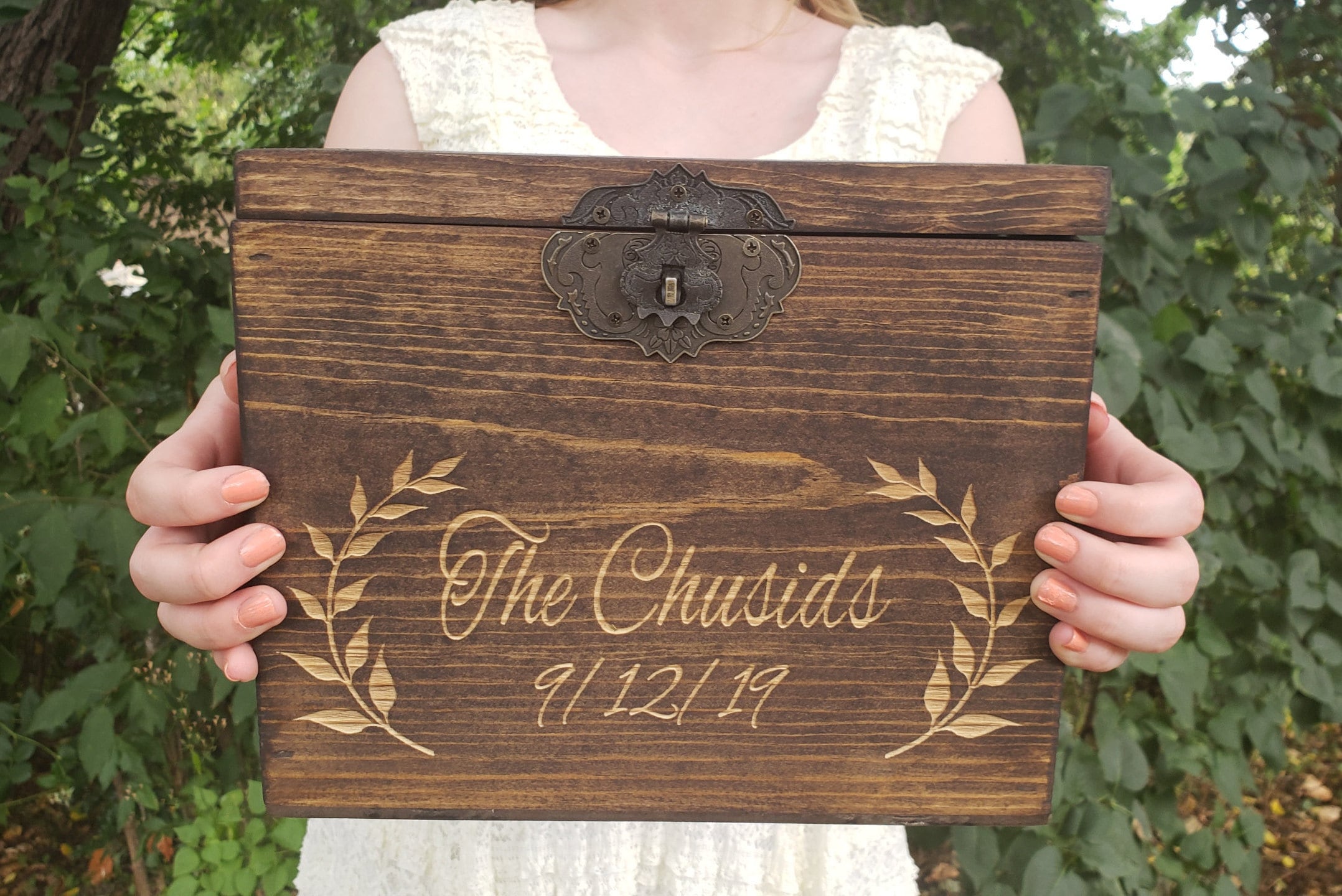 Honeymoon Fund Box Engraved Wood Card Box Personalized | Etsy