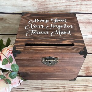 Memorial Card Box With Slot Option, Celebration of Life Card Box ...