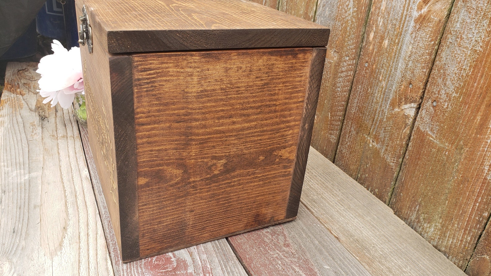 Wedding Card Box Engraved Wood Card Box Personalized Front | Etsy