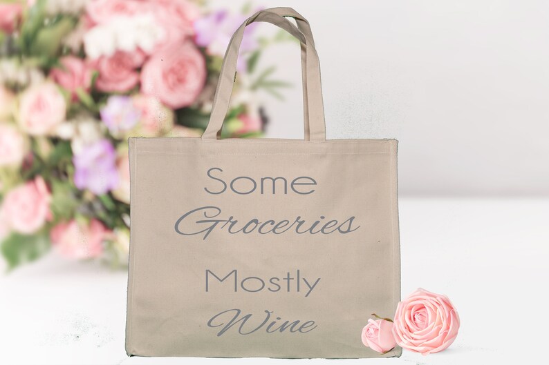 Large Custom Canvas Bag Reusable Shopping Bag Some | Etsy