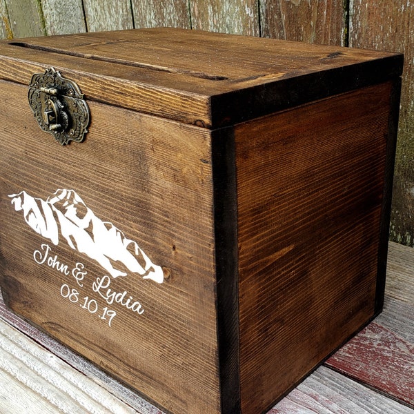 Rustic Card Box - Etsy