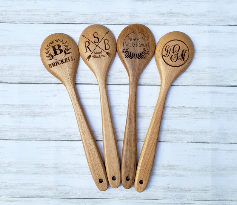 Personalized Spoon Wooden Kitchen Spoon Christmas Gift - Etsy