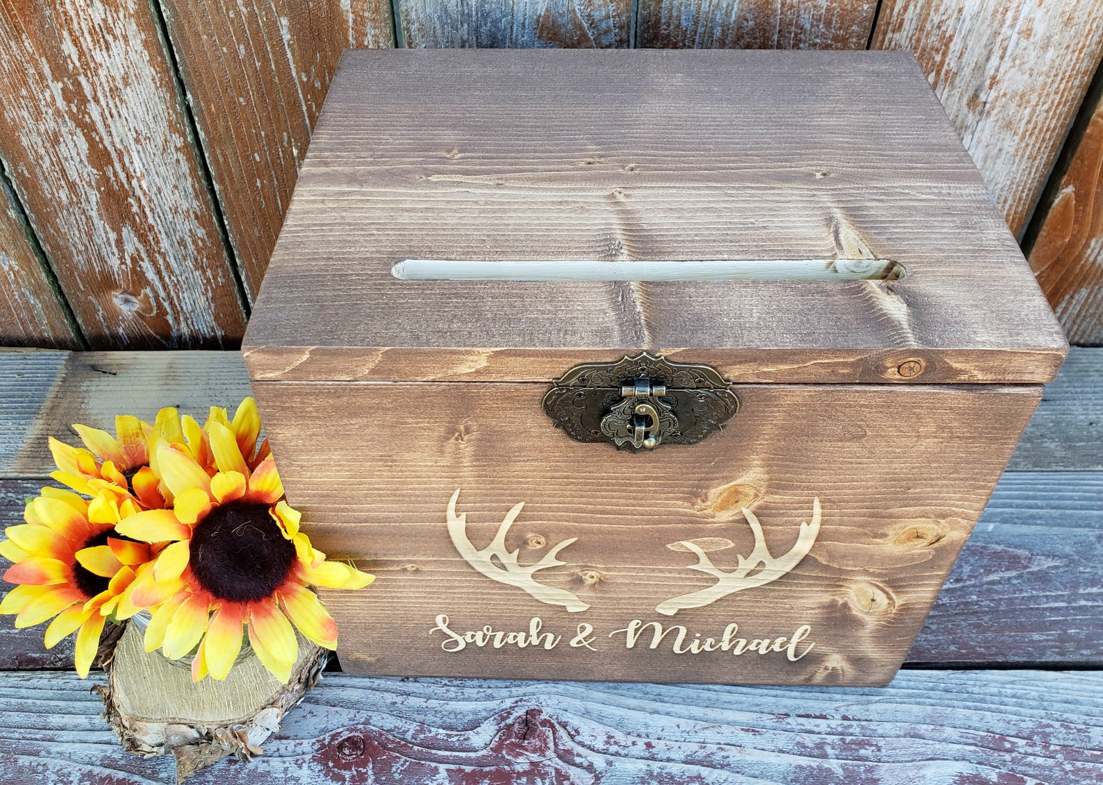 Personalized Wedding Card Box Reception Card Box Slit and - Etsy