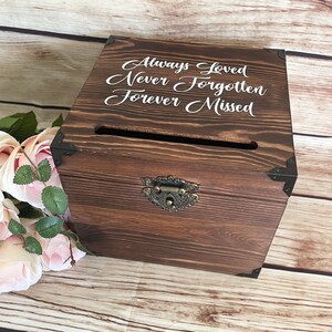 Memorial Card Box With Slot Option, Celebration of Life Card Box ...