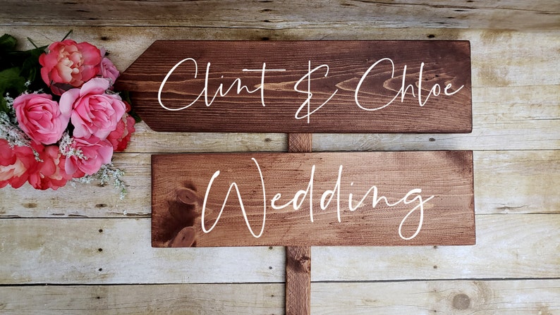 Directional Wedding Signs Wedding Arrow Sign Reception - Etsy