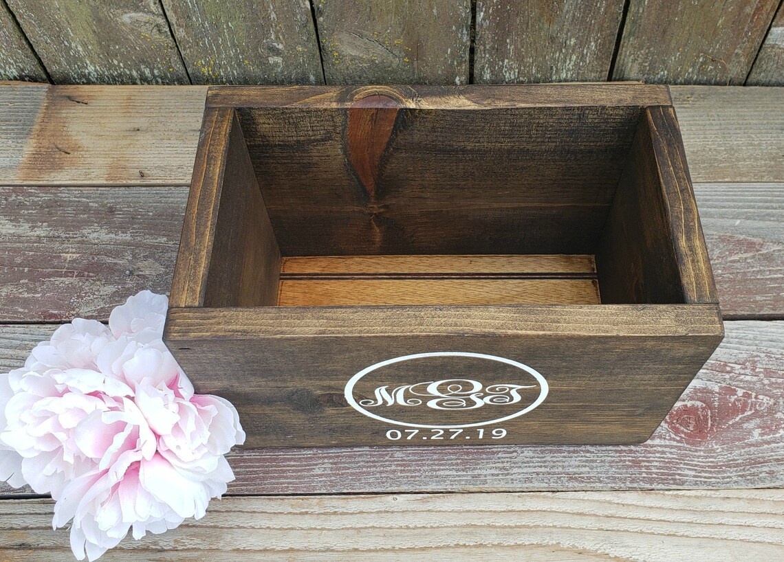 Personalized Wedding Card Box Wedding Card Box Monogram - Etsy